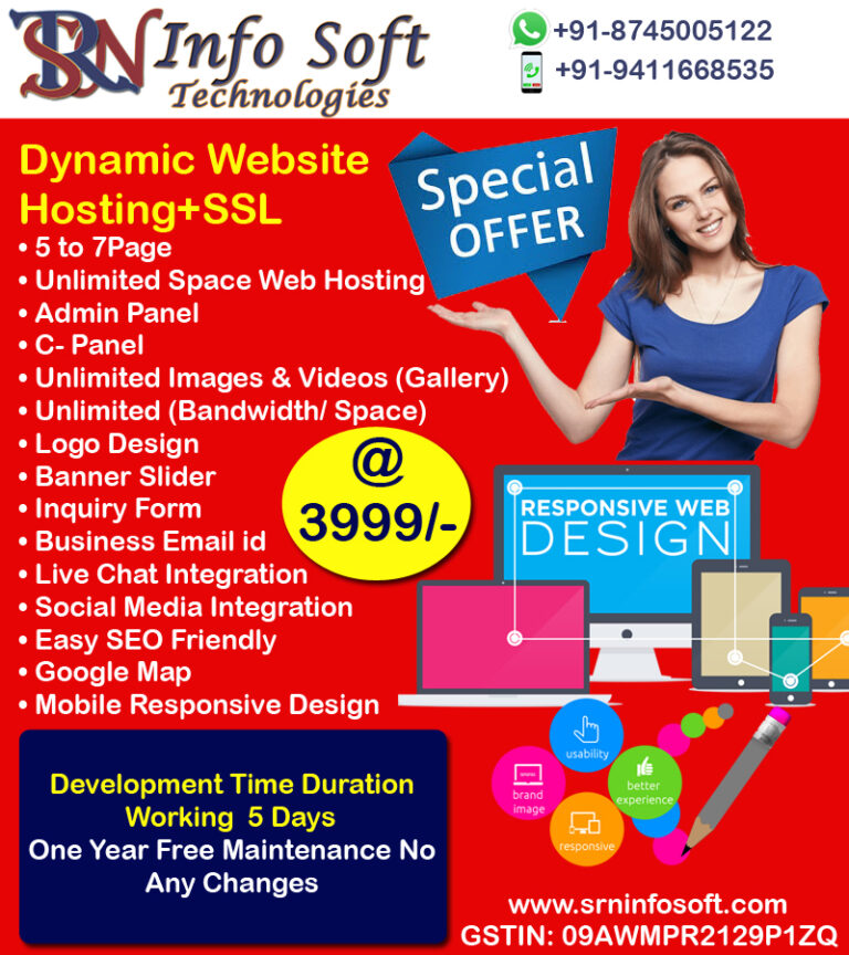Best Attractive Website Development Just Rs.3999/- Only